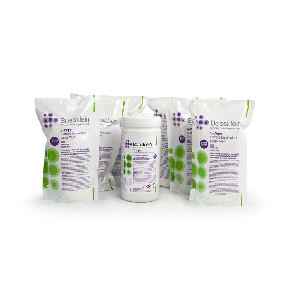 Bossklein Alcohol Wipe Kit (6 refills + 1 empty tub)