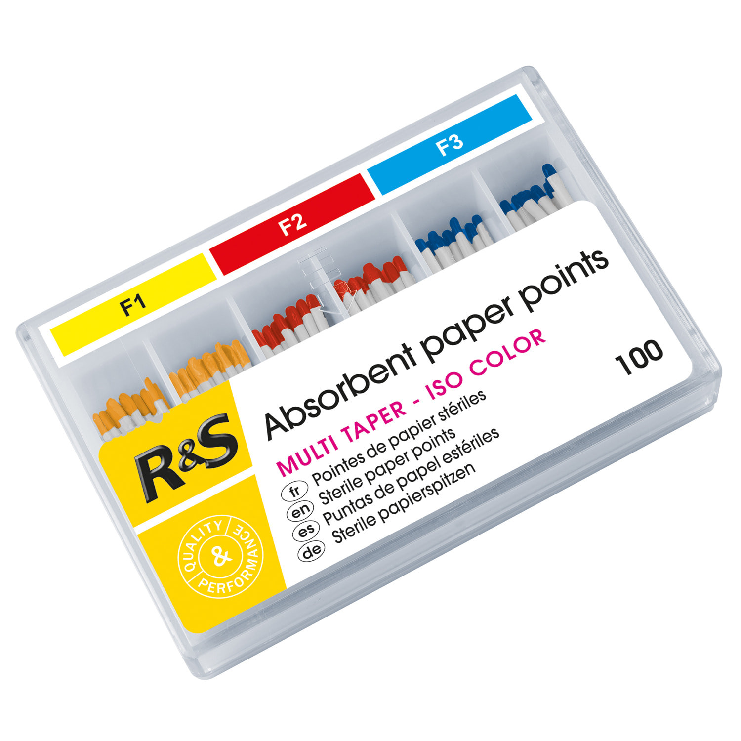 R&S Multi Taper Paper Points - F2 x 100 - Denka