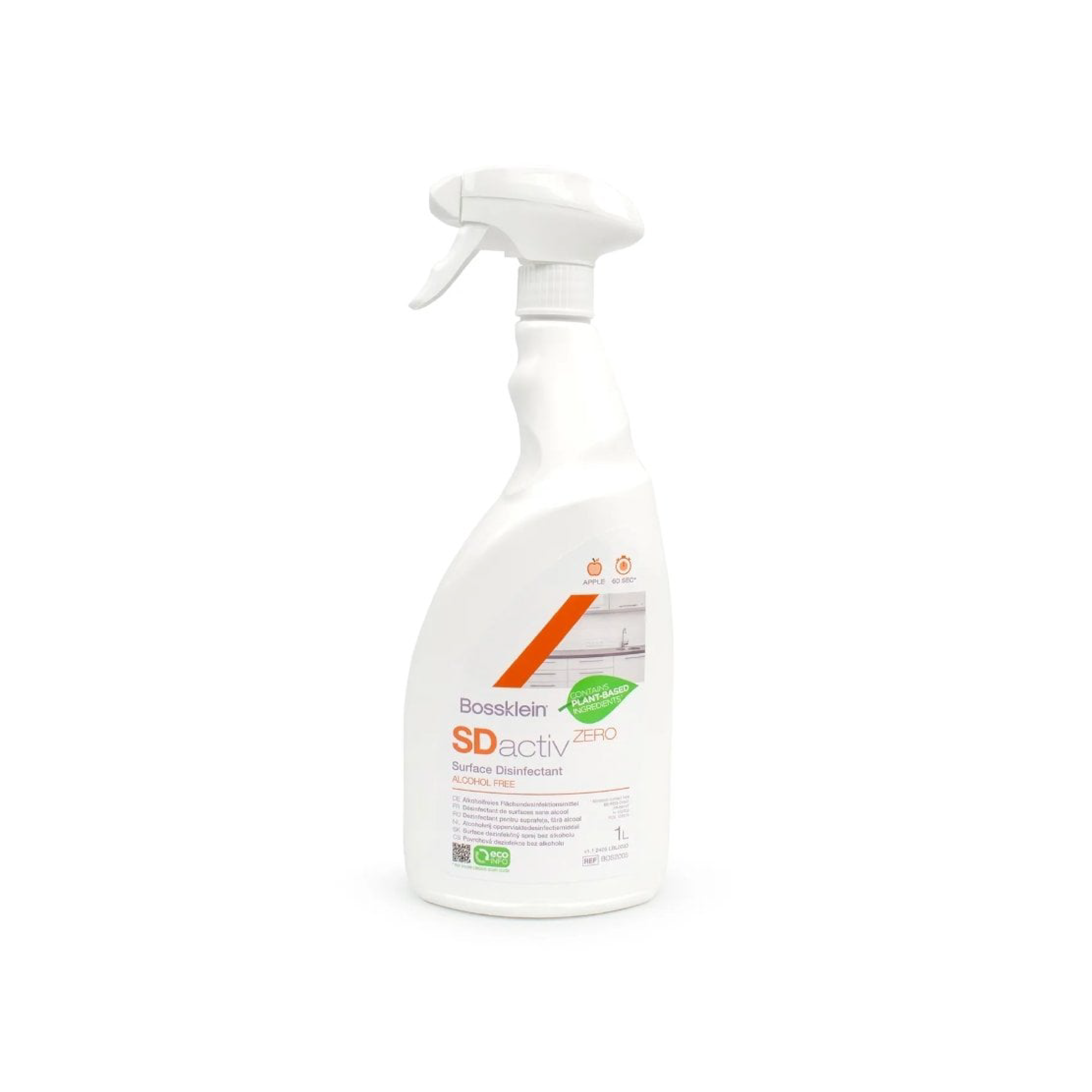 Bossklein Activ Zero Surface Disinfectant Alcohol Free - Apple - 1 ...